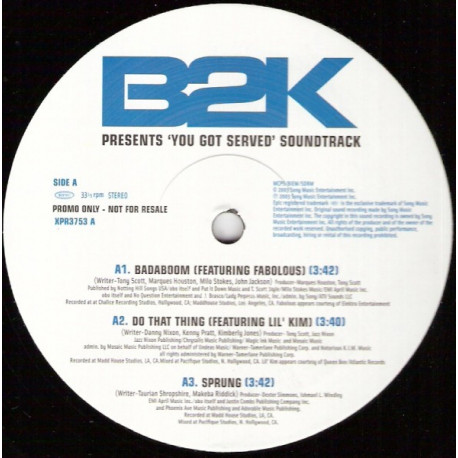 You got served - 6 Track Sampler feat B2K "Badaboom" (feat Fabolous ...